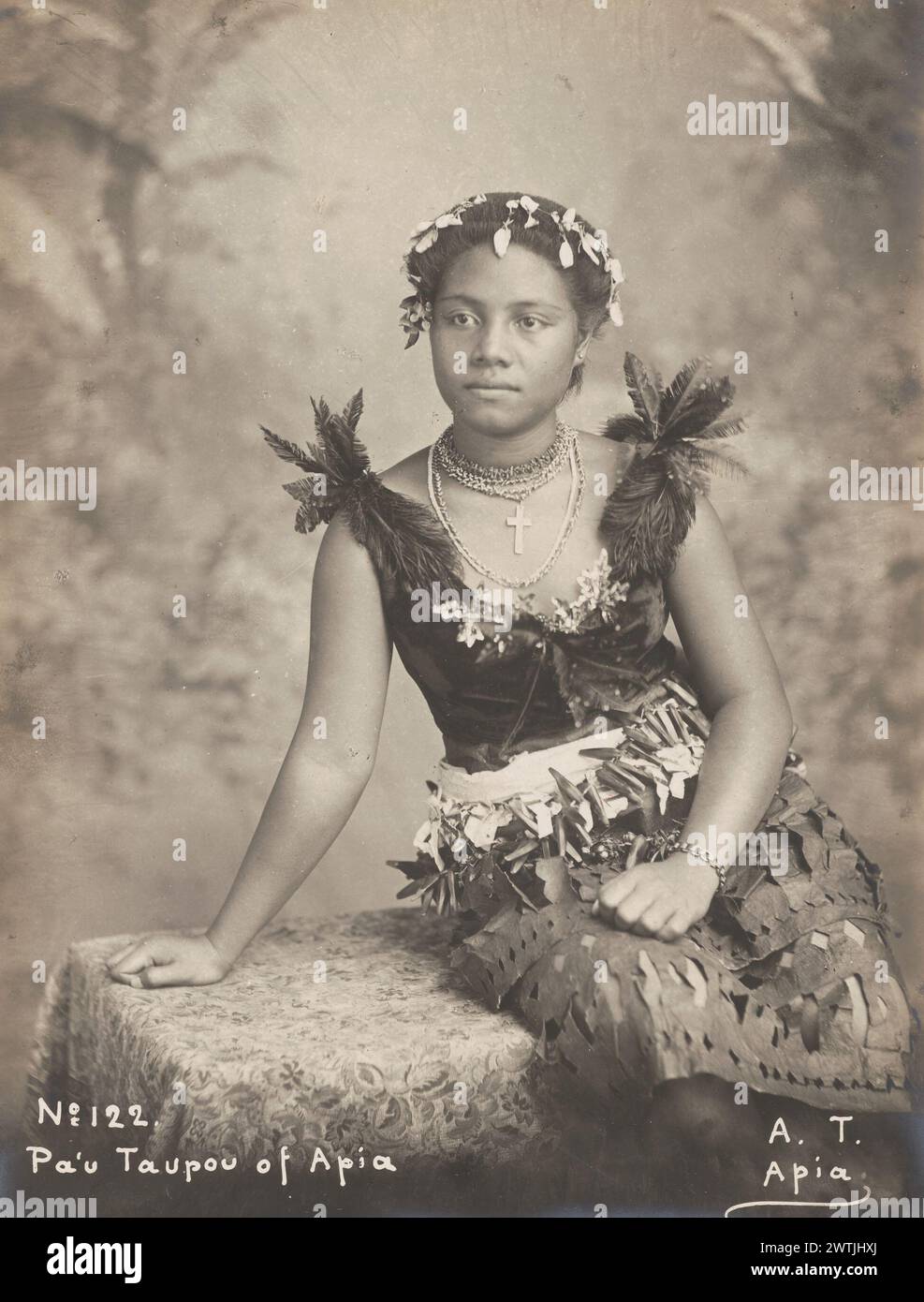 Portrait of Pa'u Taupou of Apia. From the album: Photographs of Apia ...