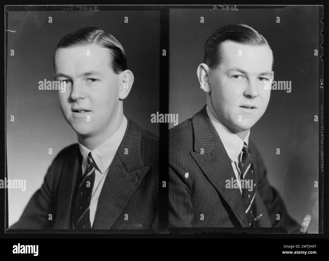 Mr Stannard Nitrate negatives, black-and-white negatives Stock Photo ...