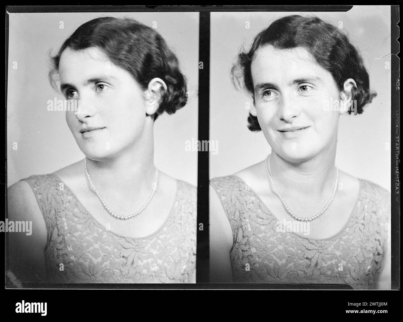 Woman; inscribed 'Miss J. O'Reilly' Nitrate negatives, gelatin silver ...