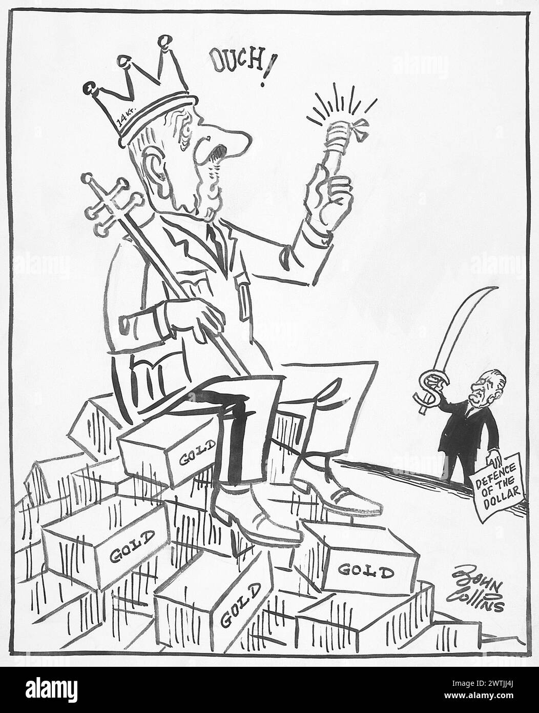 Cartoon - The Midas Touch. John Collins (1917-2007 Stock Photo - Alamy