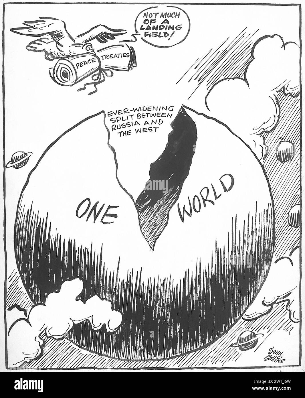 Cartoon - The Great Divide. John Collins (1917-2007 Stock Photo - Alamy