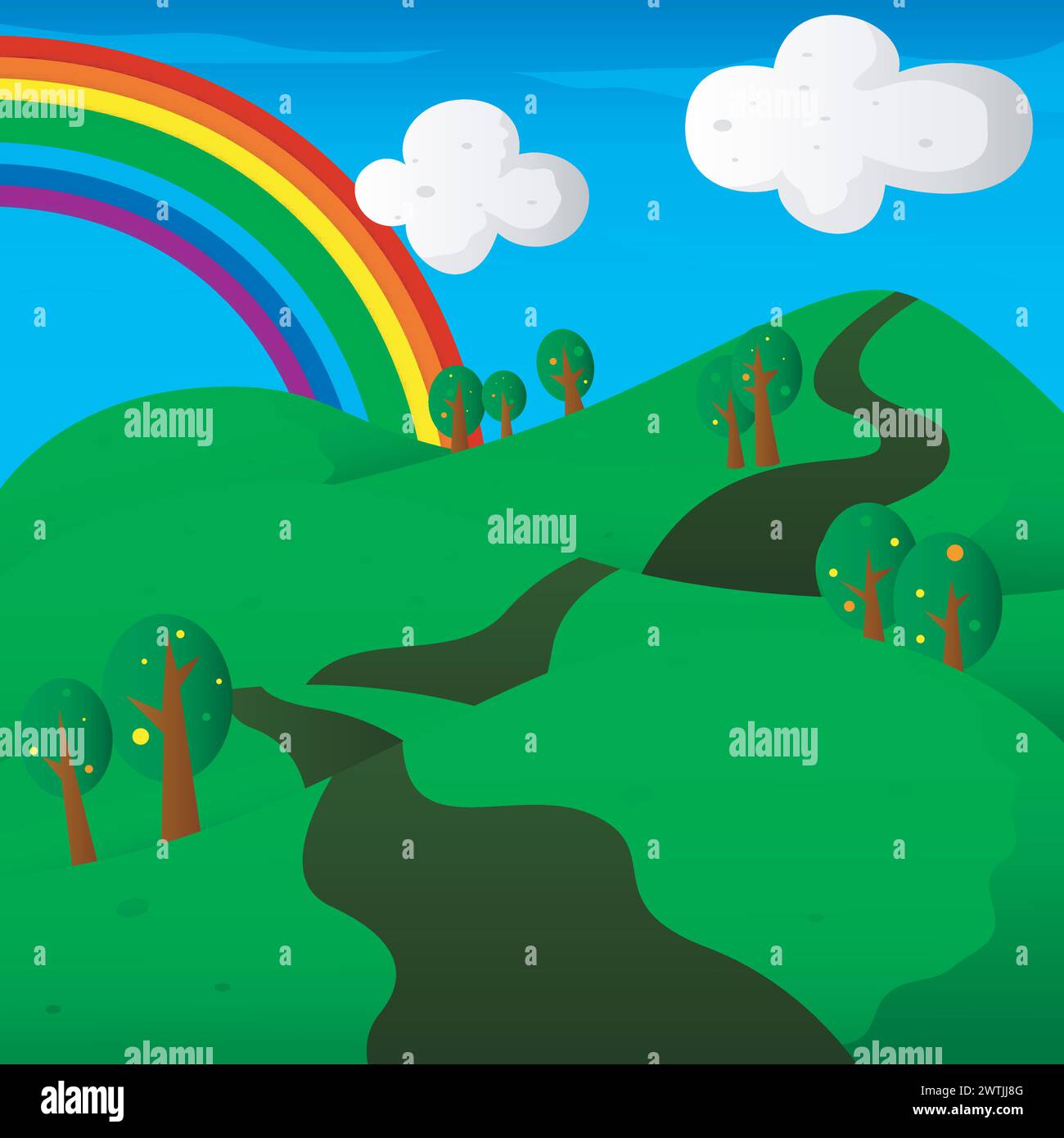 Rainbow land Stock Vector Images - Alamy