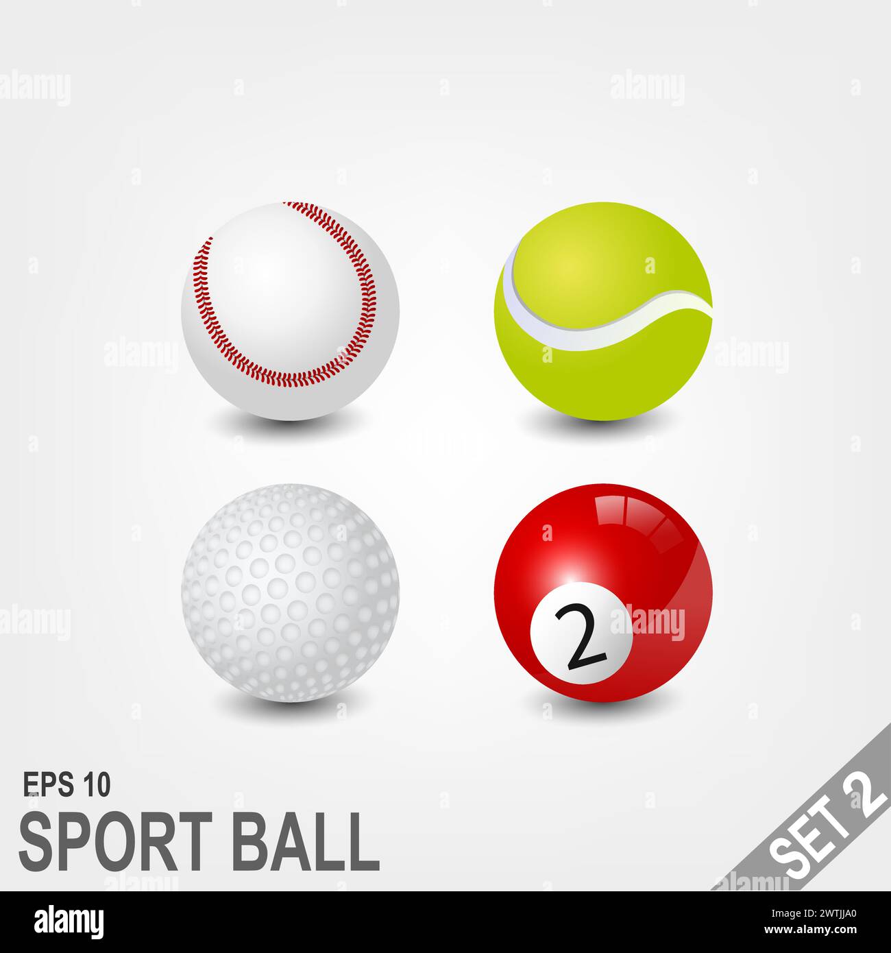 Balls set vector illustration Stock Vector Images - Alamy