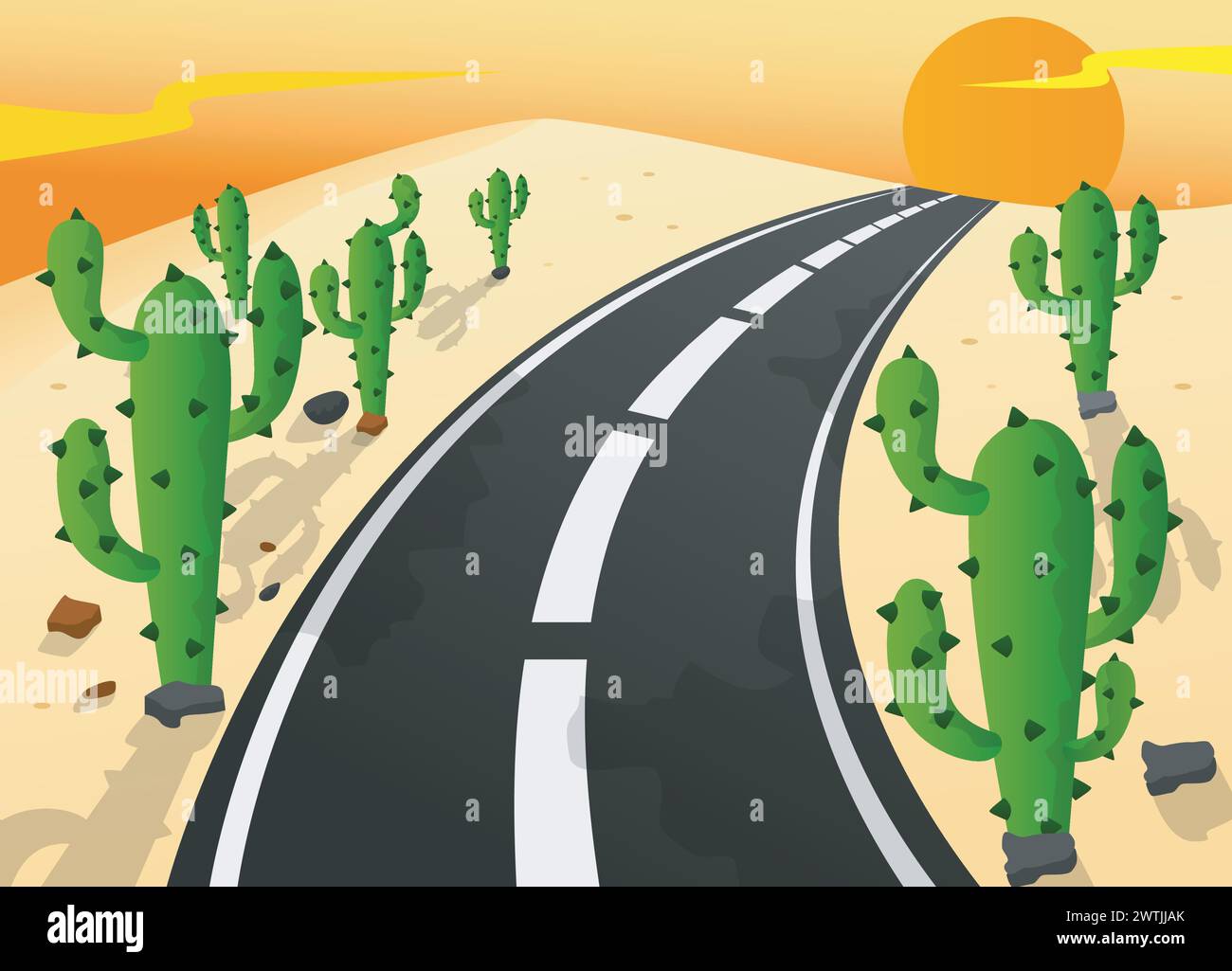 Cartoon long journey Stock Vector Images - Alamy