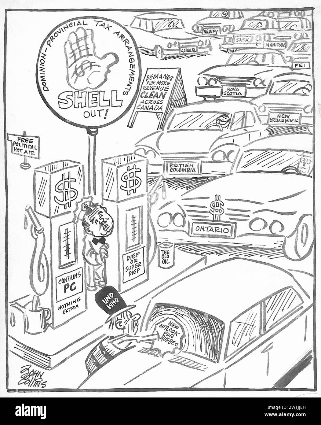 Cartoon - Fleming's Filling Station. John Collins (1917-2007 Stock ...