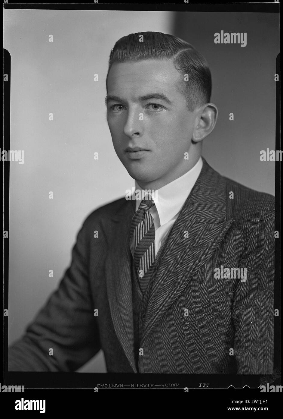 Mr S Stirling black-and-white negatives, studio portraits, gelatin ...