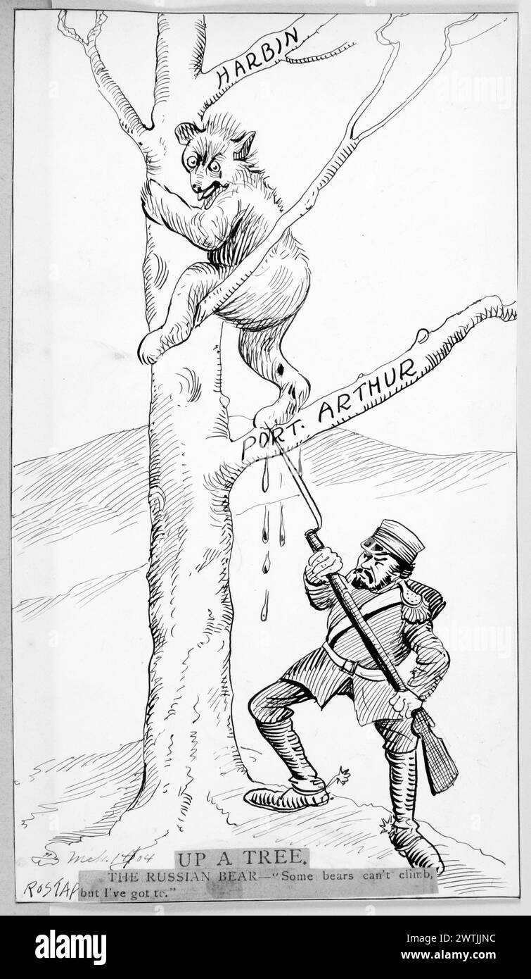 Cartoon - Up a Tree Rostap (1866-1949 Stock Photo - Alamy
