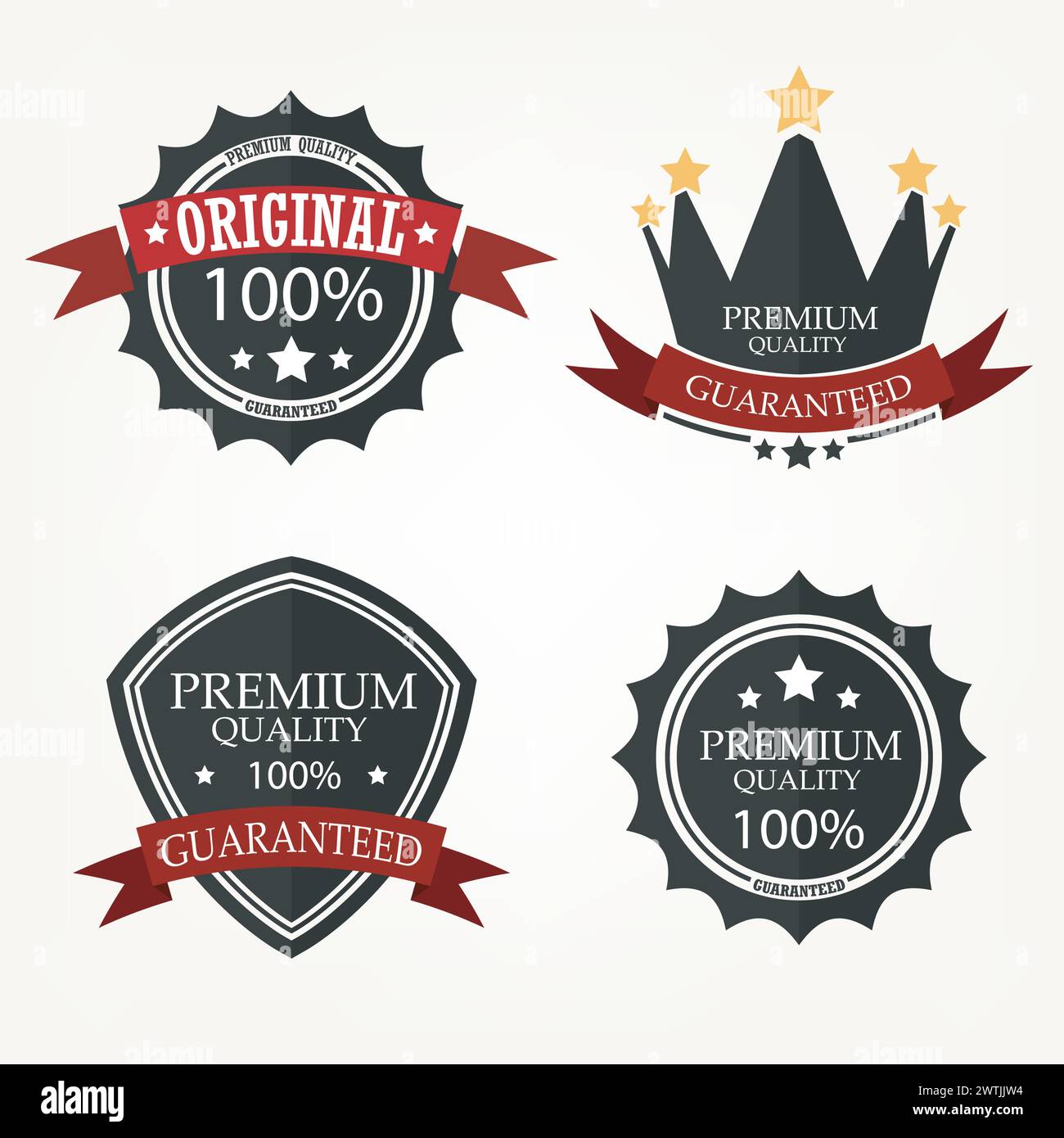 Shield guarantee premium label hi-res stock photography and images - Alamy