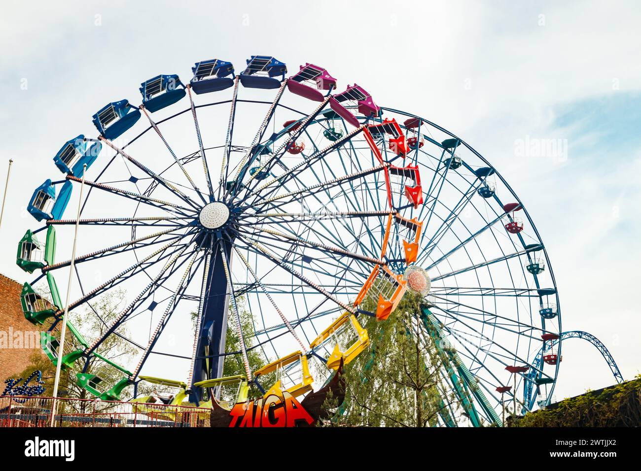 Helsinki, Finland - 21 May 2023: View of Linnanmaki amusement park with ...