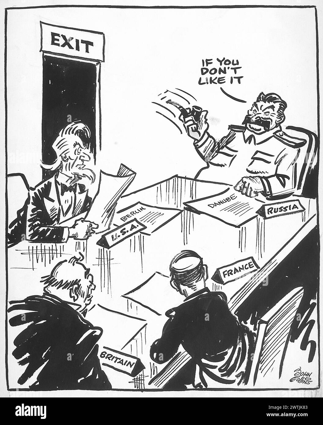 Open door policy cartoon hi-res stock photography and images - Alamy