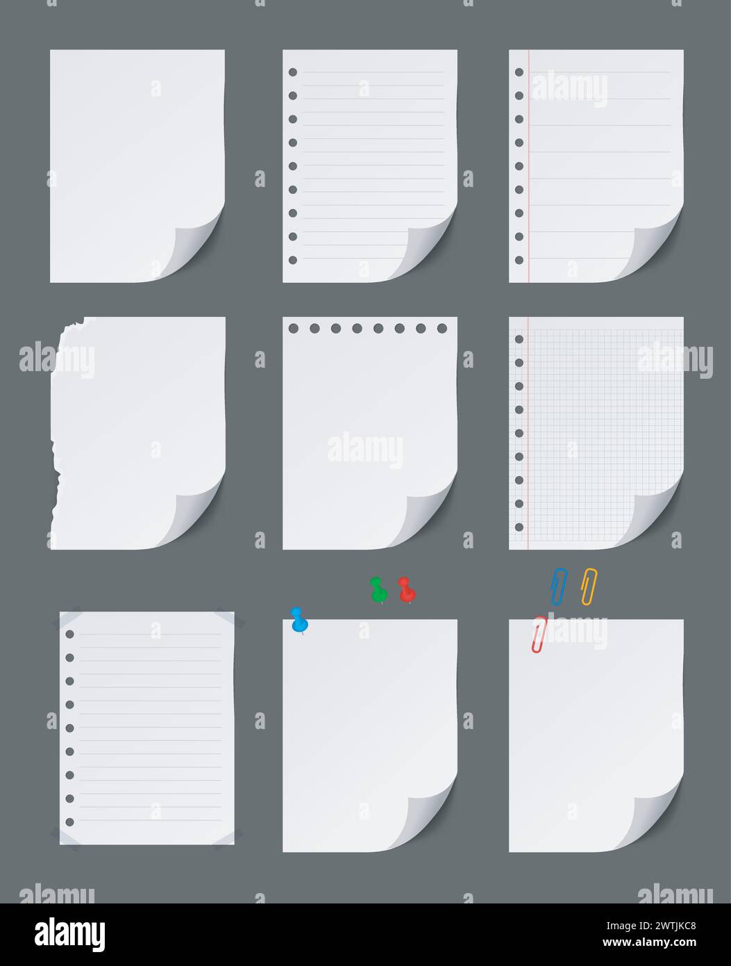 Very folded piece of paper Stock Vector Images - Alamy