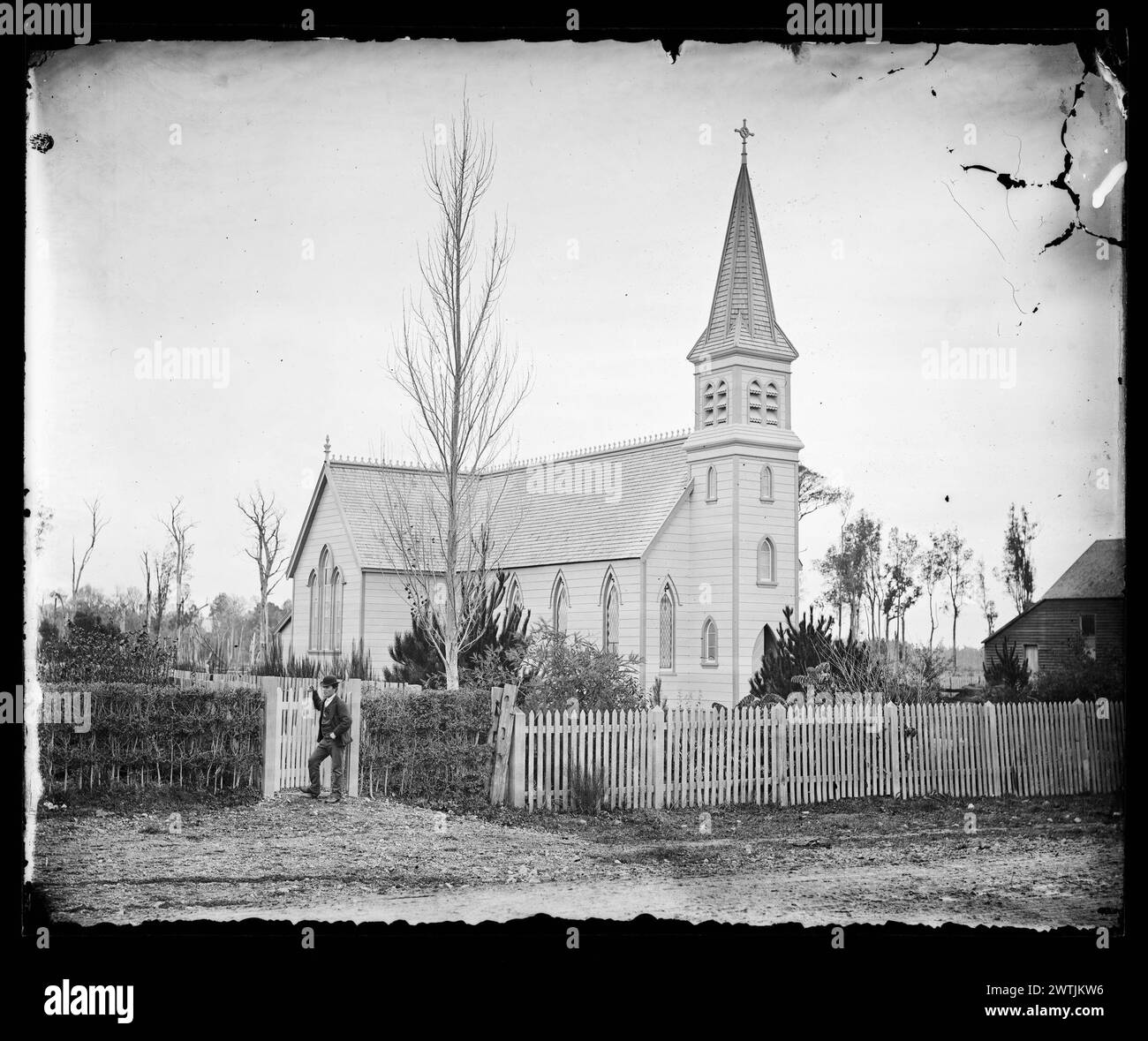 Saint Luke’s Church, Greytown wet collodion negatives, black-and-white ...