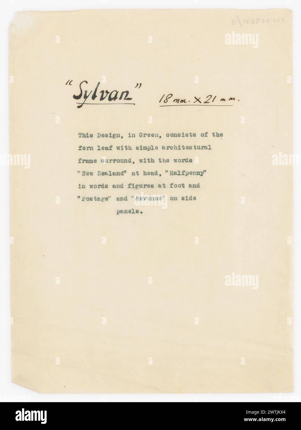 Letter to accompany design for 1935 pictorial stamp letters Stock Photo ...