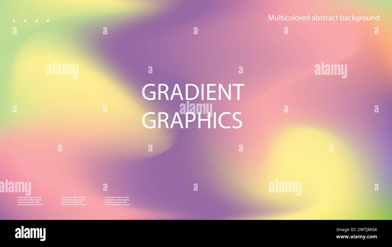 Abstract blurred gradient mesh background in bright colorful smooth ...