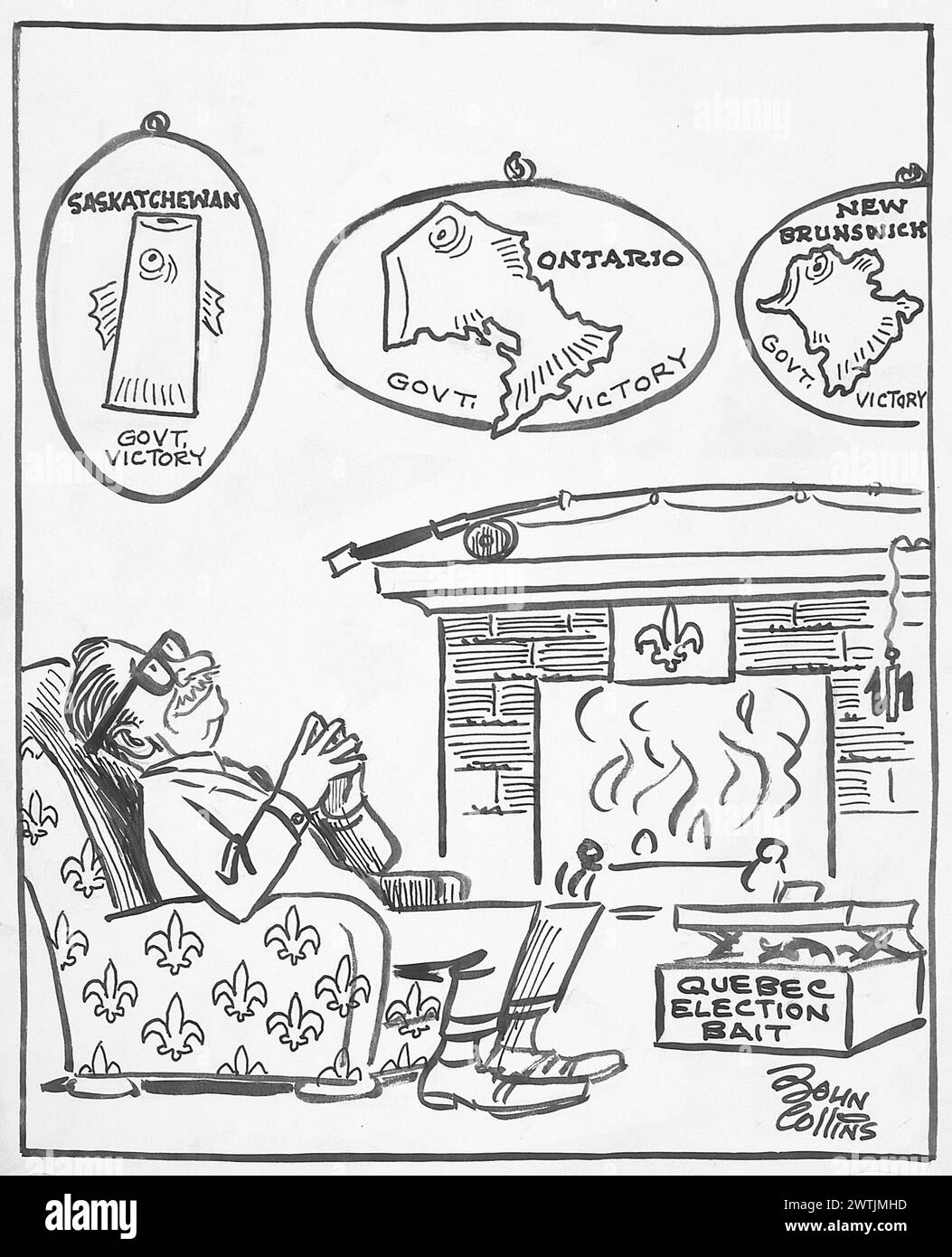 Cartoon - Giving Him Ideas ?. John Collins (1917-2007 Stock Photo - Alamy