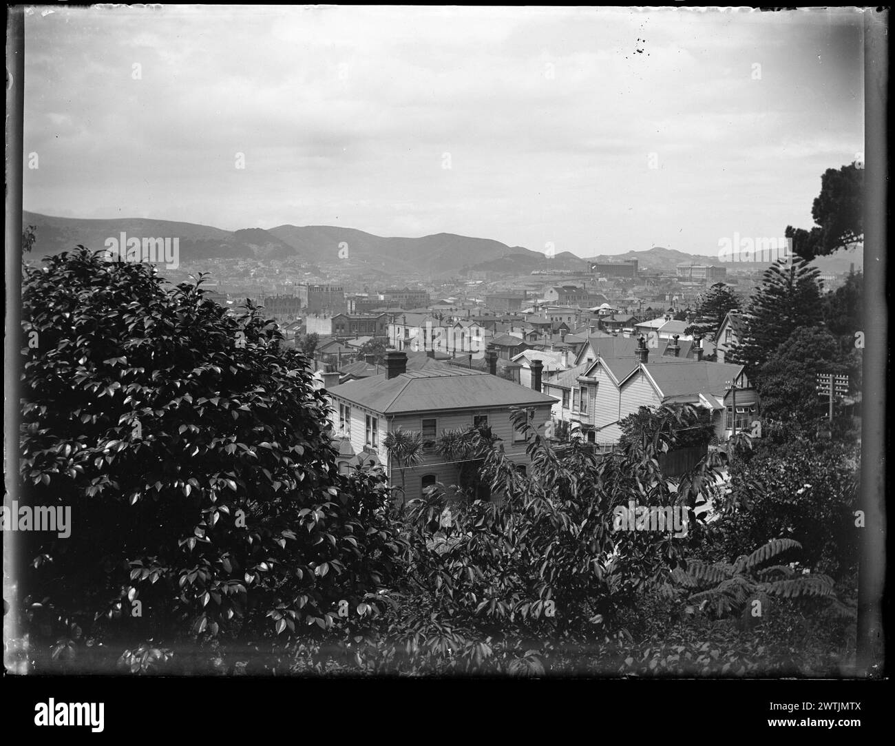 Mount Cook and Alexandra barracks (old prison) from "Fern Hill" gelatin ...