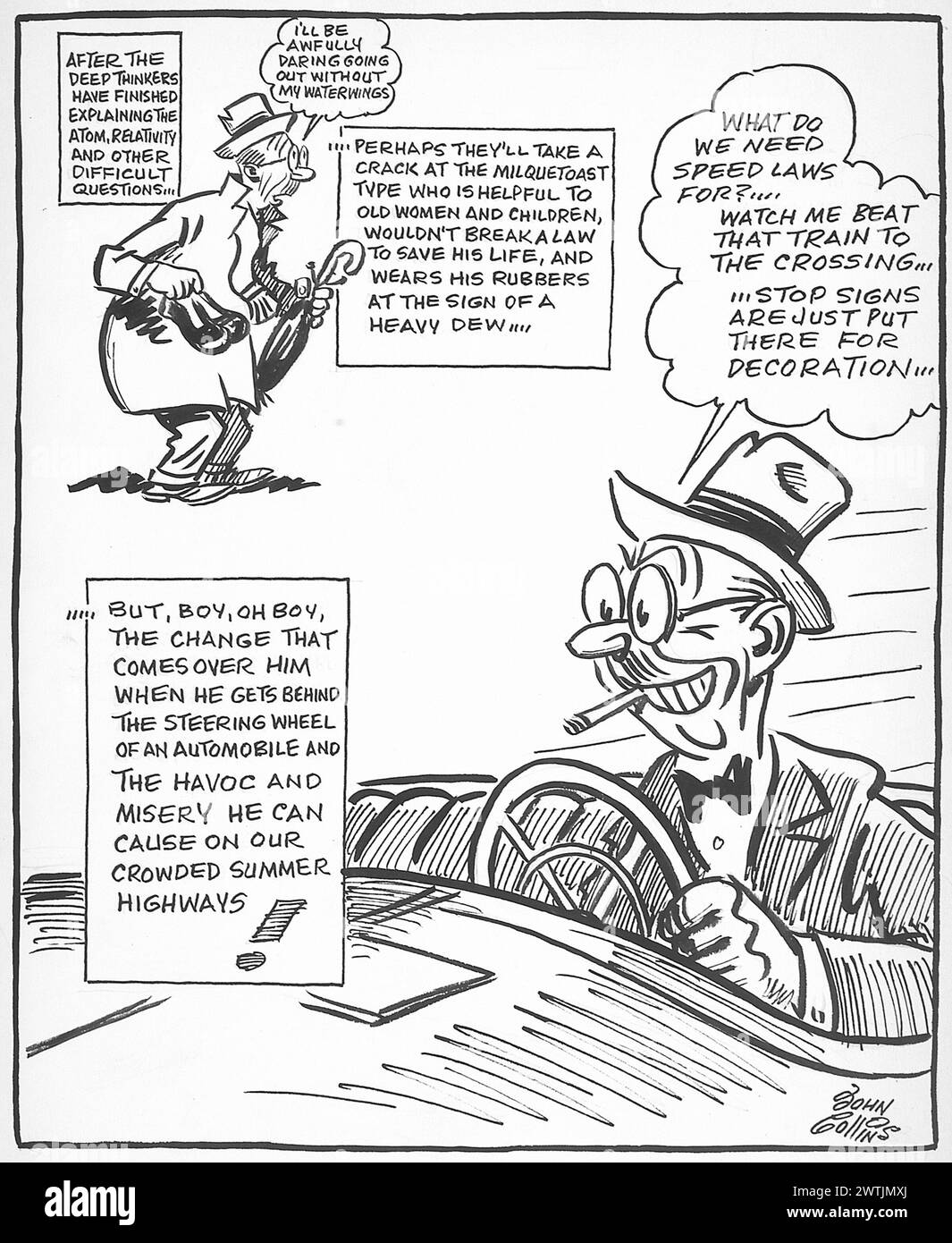 Cartoon - Jekyll and Hyde. John Collins (1917-2007 Stock Photo - Alamy