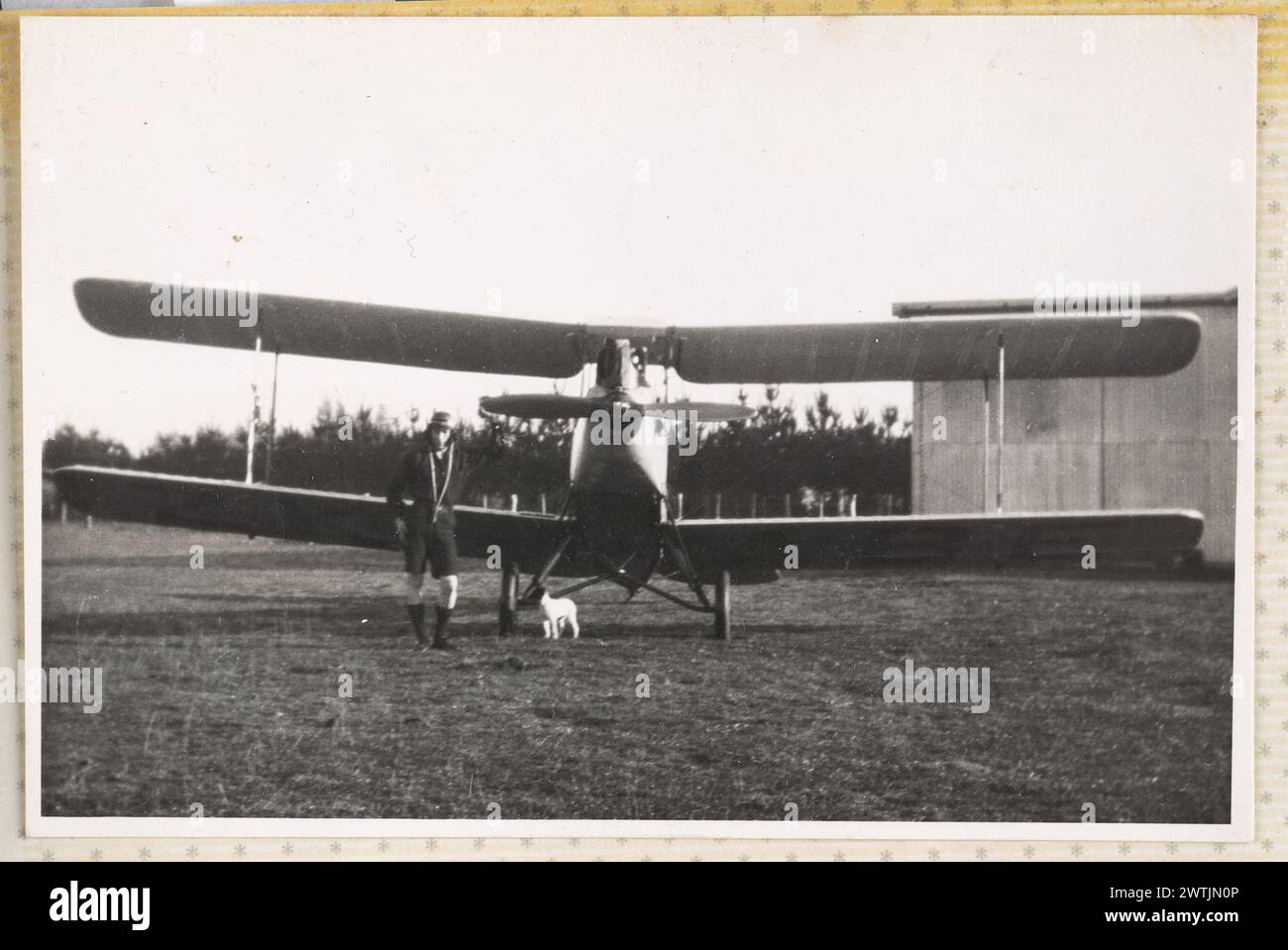 James frederick cane by his biplane from the album hi-res stock ...