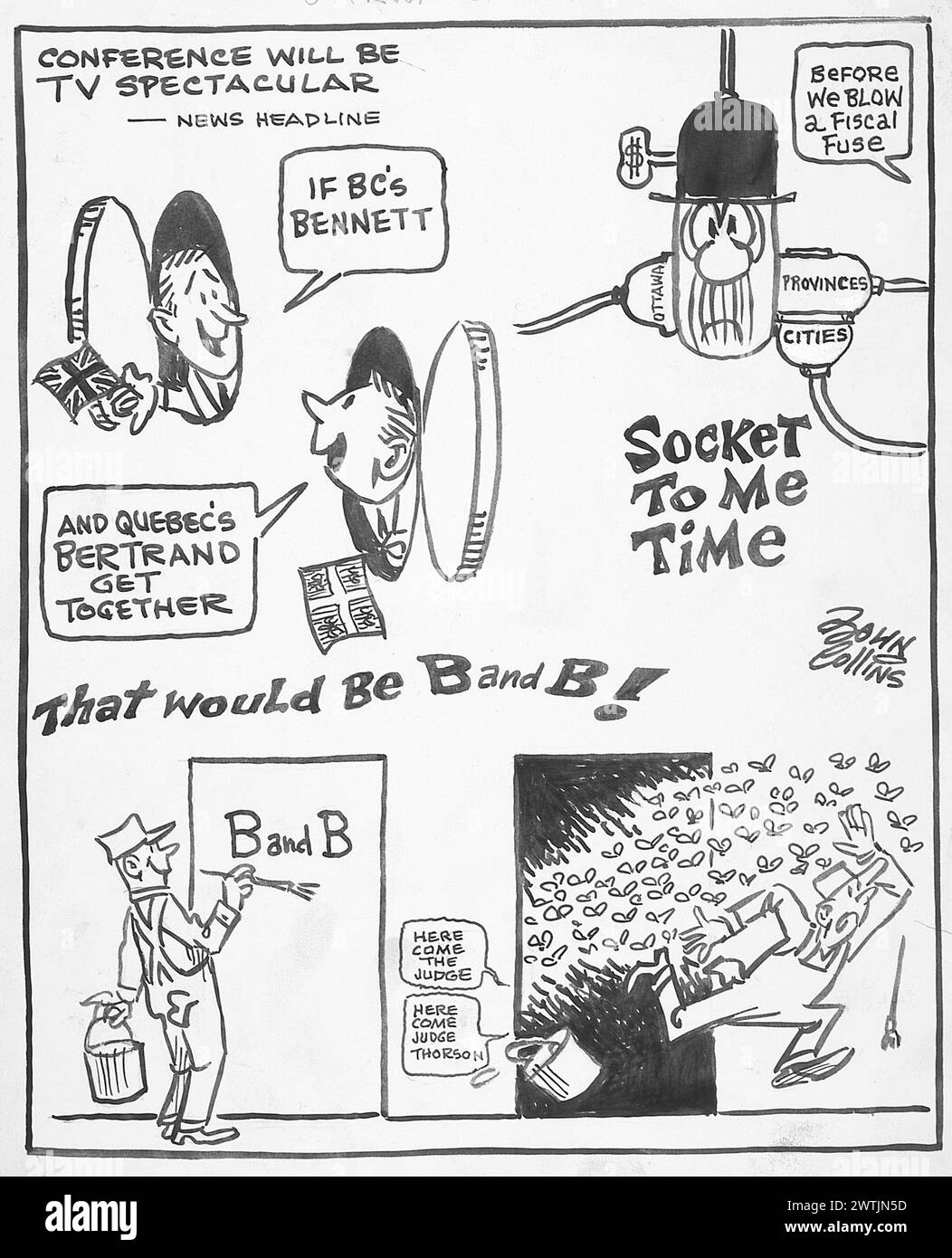 Cartoon - Ottawa Laugh-In. John Collins (1917-2007 Stock Photo - Alamy