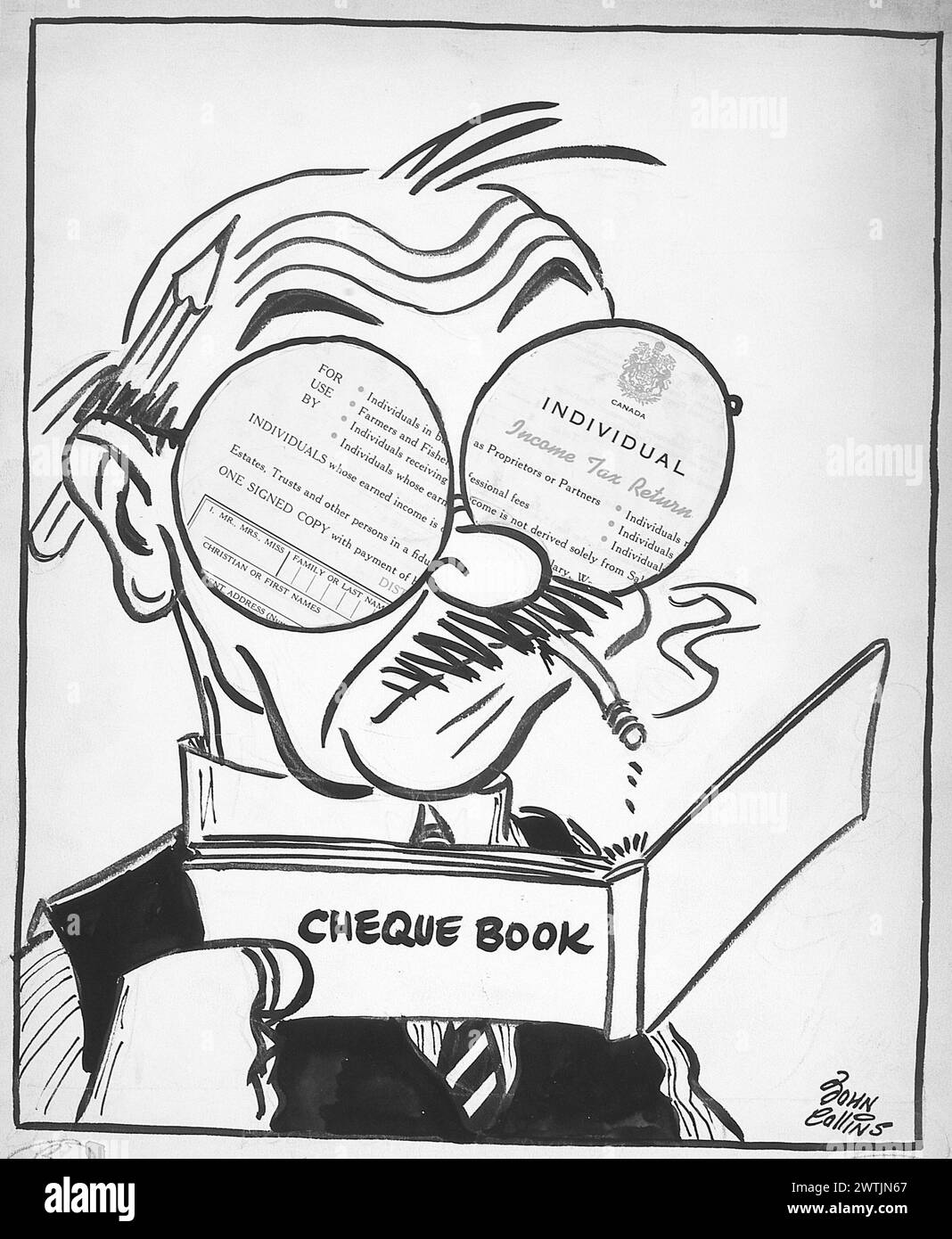 Cartoon - Book of the Month. John Collins (1917-2007 Stock Photo - Alamy