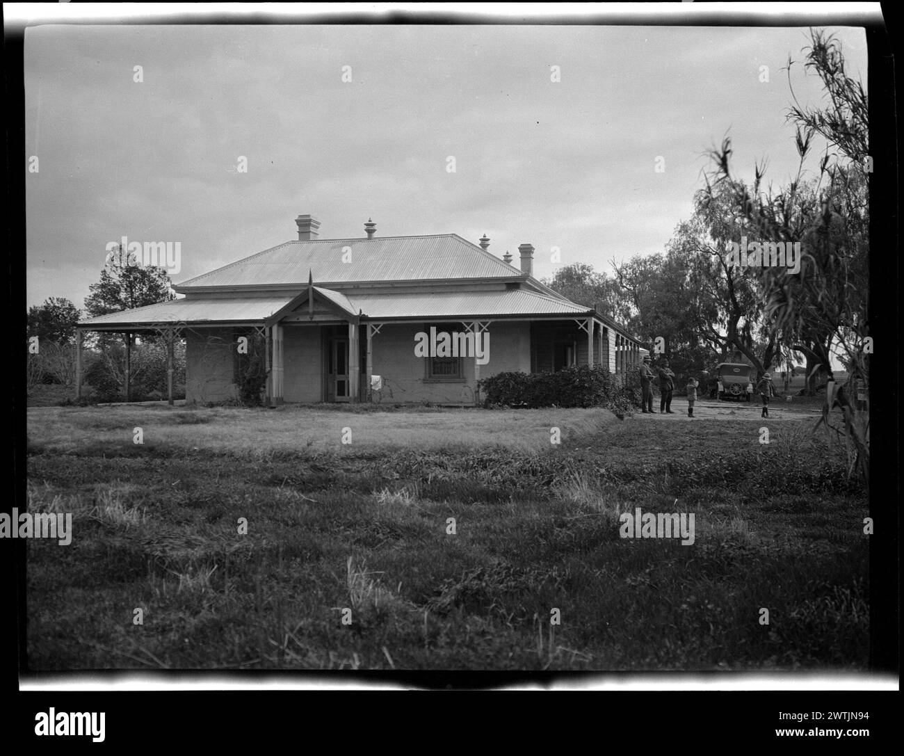 Farmhouse Nitrate negatives, black-and-white negatives Stock Photo - Alamy