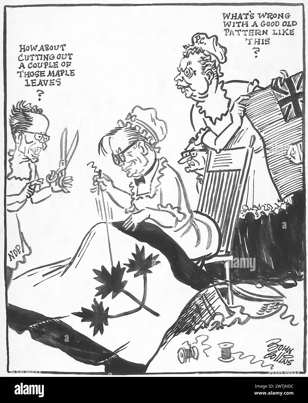 Cartoon - Betsy Ross Pearson. John Collins (1917-2007 Stock Photo - Alamy