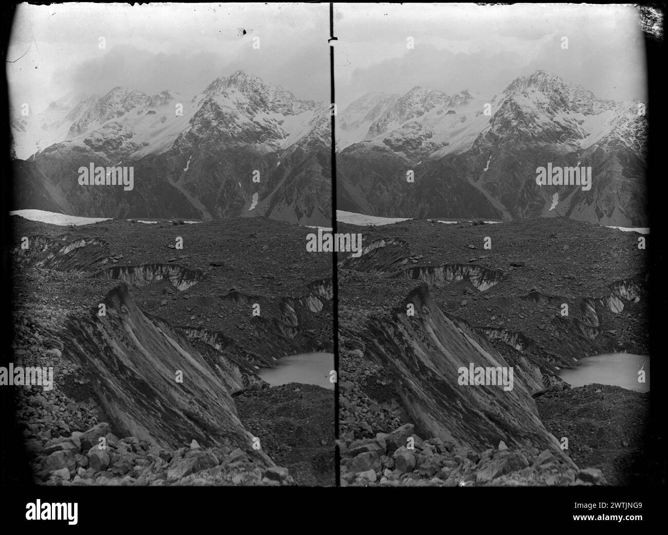 Mount Cook black-and-white negatives, gelatin dry plate negatives ...