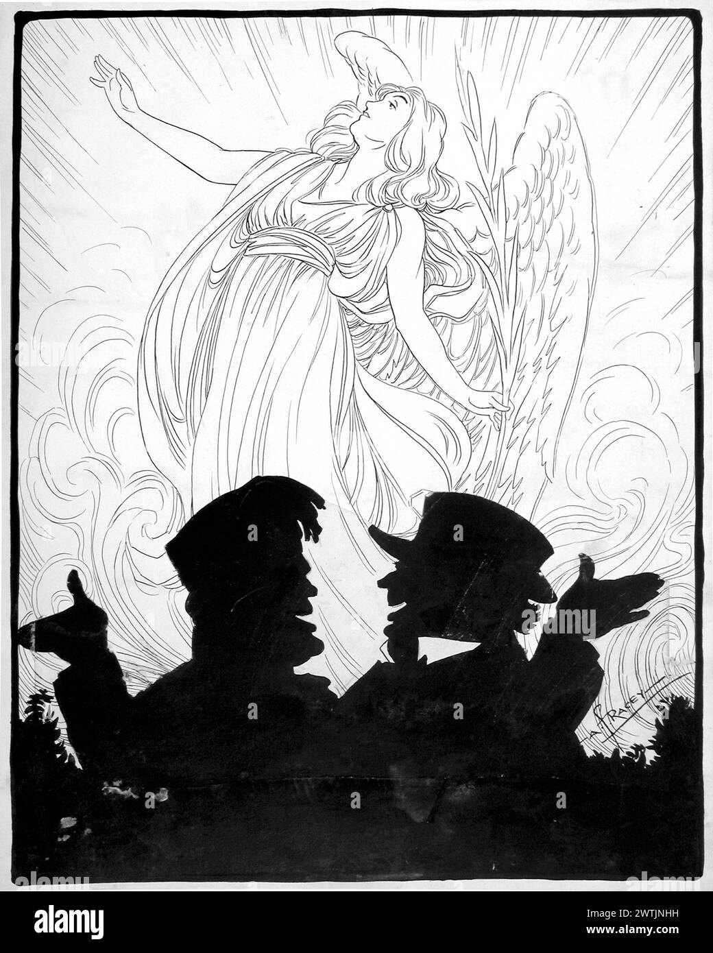 Cartoon - John, Joseph and an Angel Arthur George Racey (1870-1941 ...