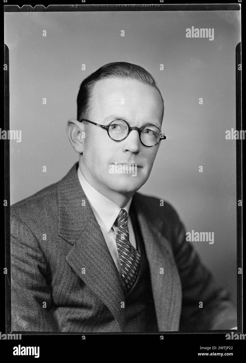 Man; inscribed 'Mr C. J. Barker' Nitrate negatives, gelatin silver ...