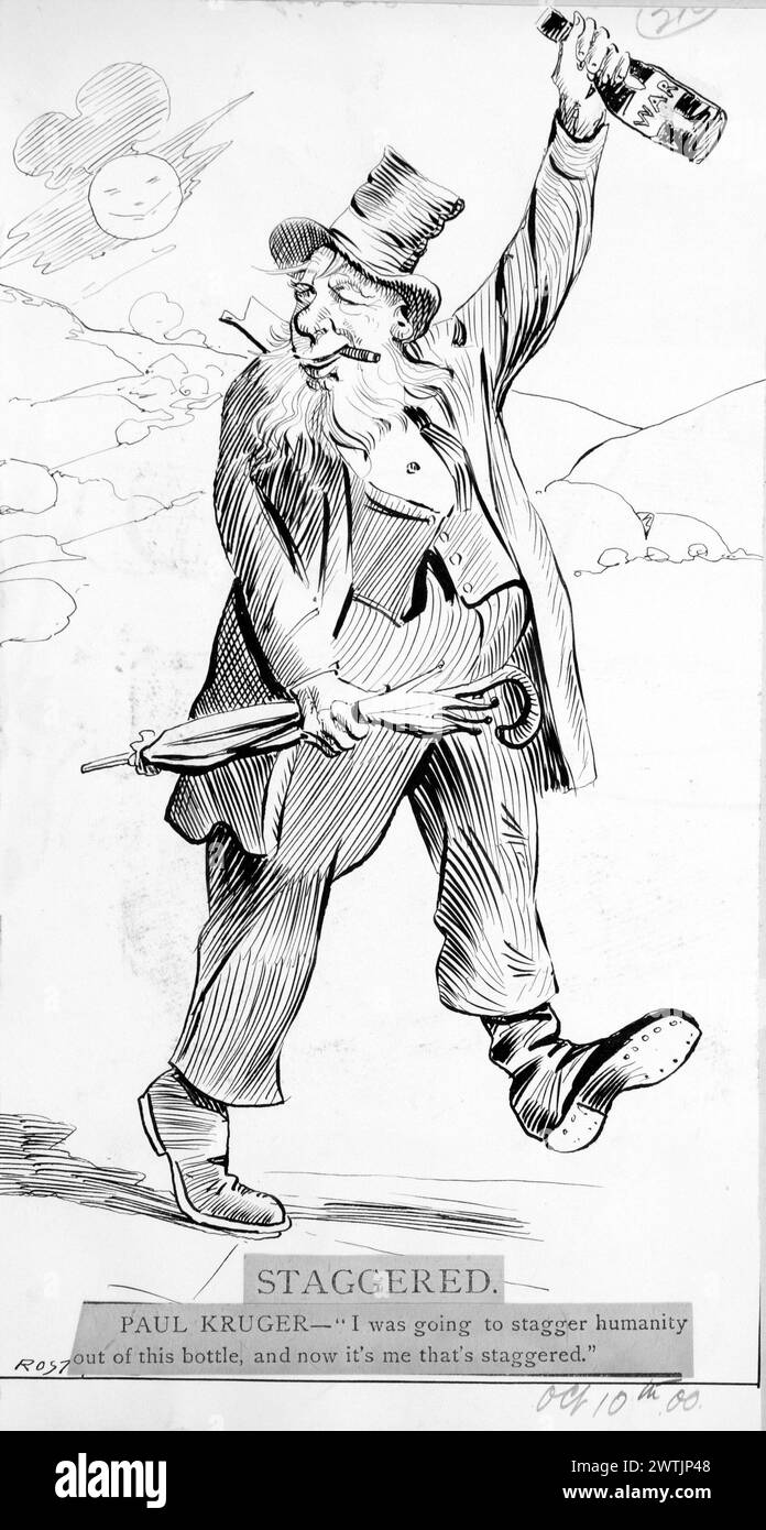 Cartoon - Staggered Rostap (1866-1949 Stock Photo - Alamy