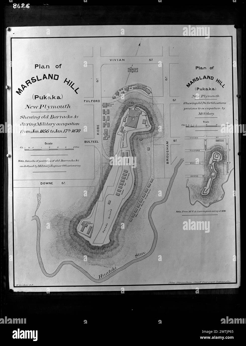Plan of Marsland Hill (Pukaka), New Plymouth, shewing [sic] old ...