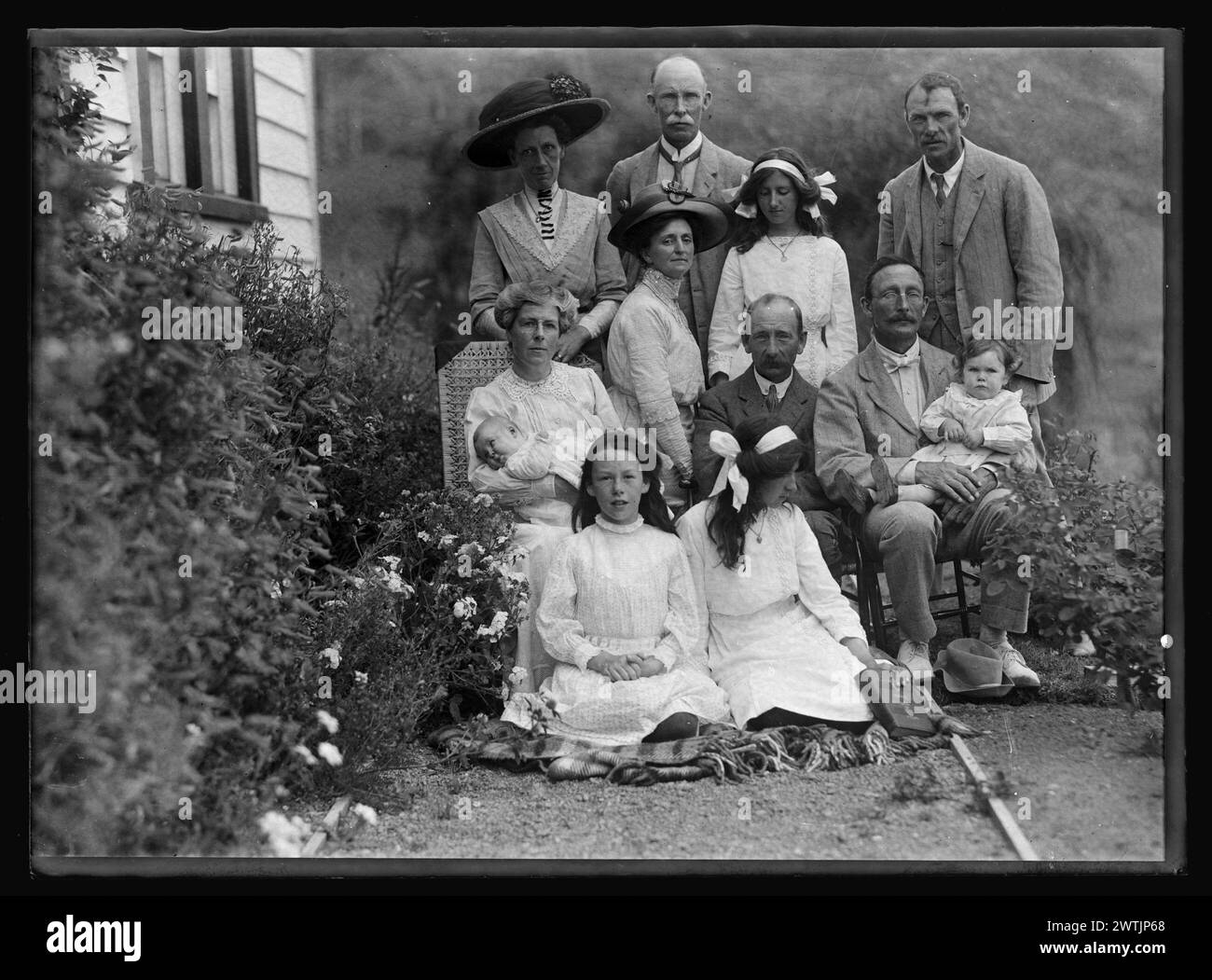 Guthrie-Smith family portrait black-and-white negatives, gelatin dry ...