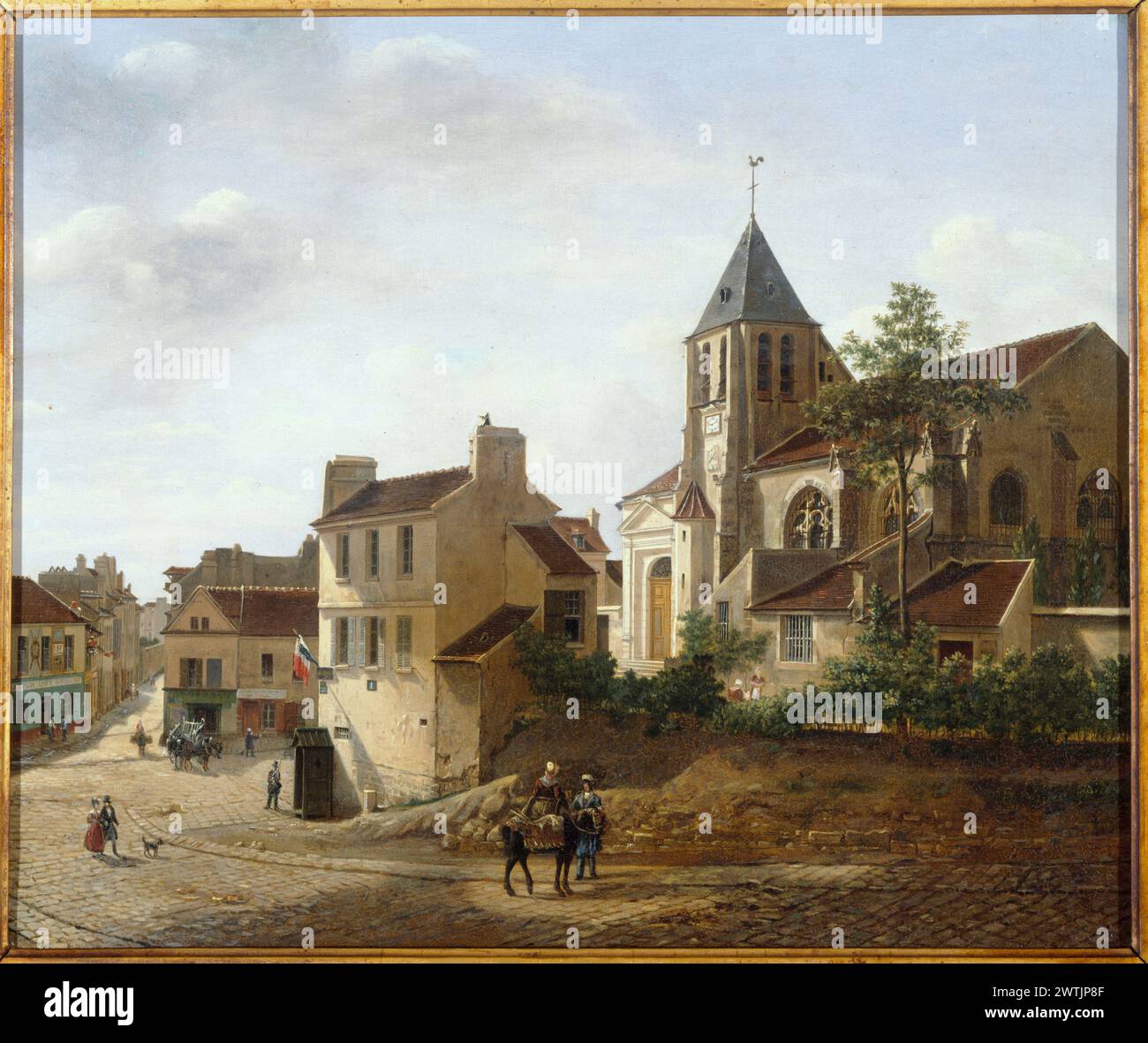 Etienne Bouhot (1780-1862). Saint-Germain de Charonne (1830 Stock Photo ...