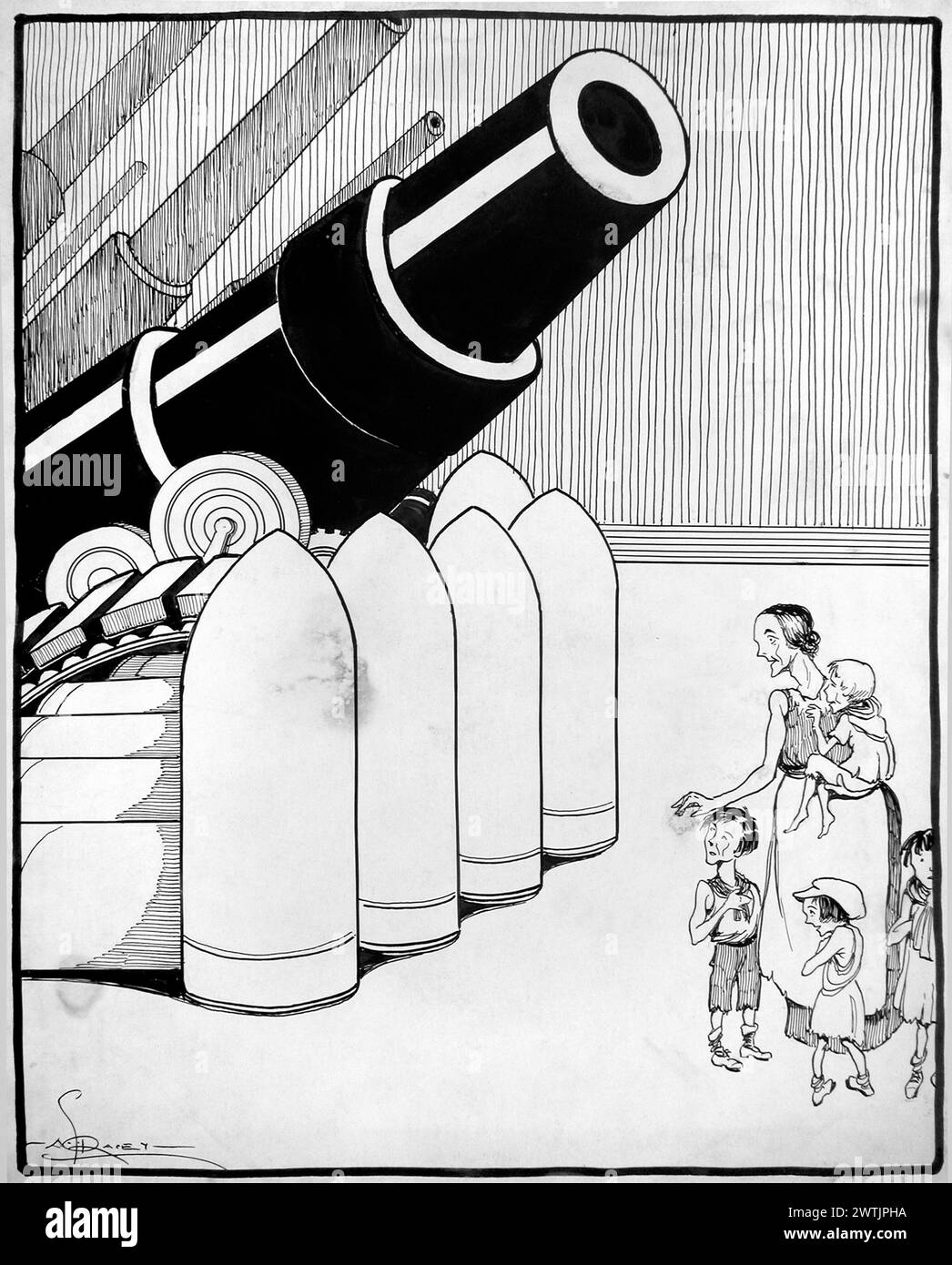 Cartoon - Weapons and Famine Arthur George Racey (1870-1941 Stock Photo ...