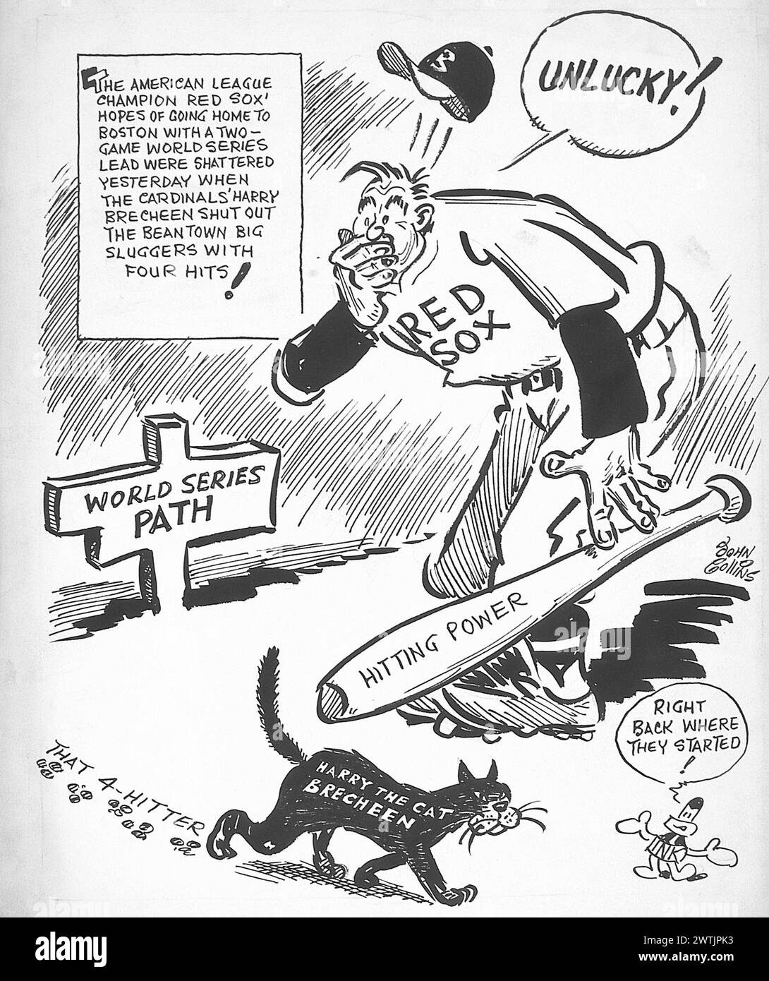 Cartoon crossed Black and White Stock Photos & Images - Alamy