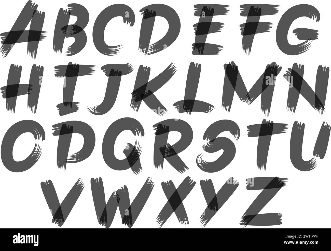 Painted abc handwritten font hi-res stock photography and images - Alamy