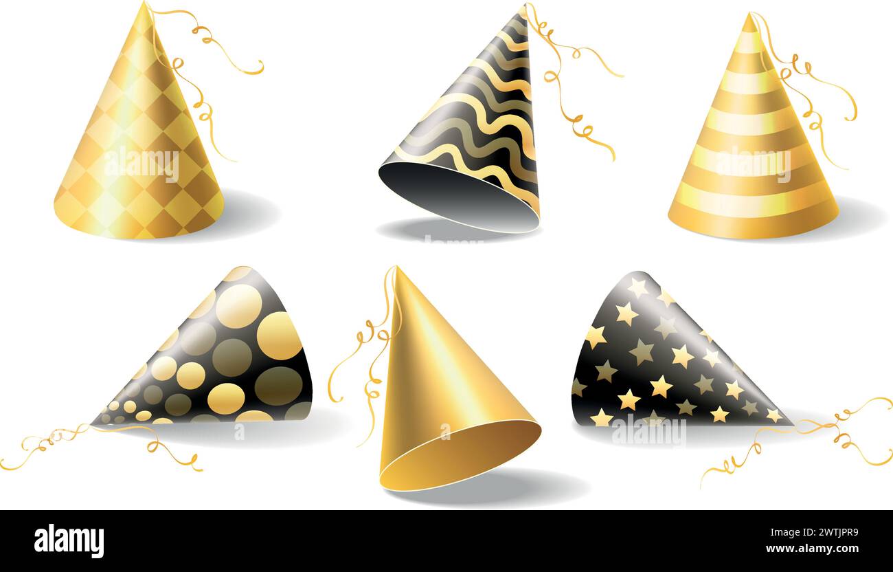 Party popper cone birthday Stock Vector Images - Alamy