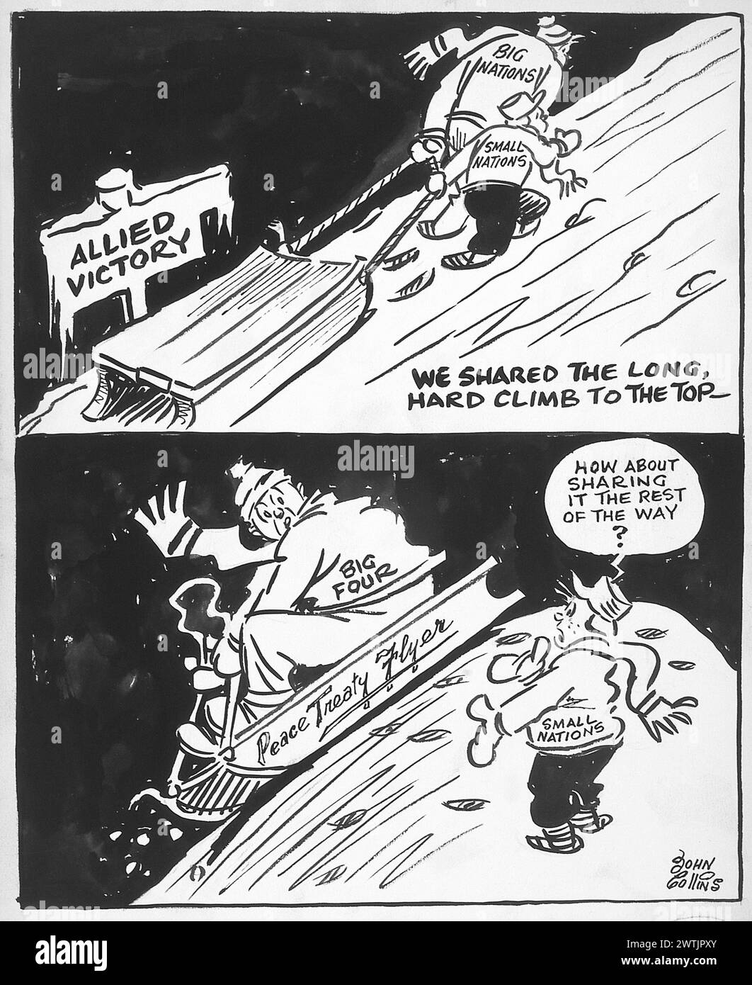 1950s political cartoon Black and White Stock Photos & Images - Alamy