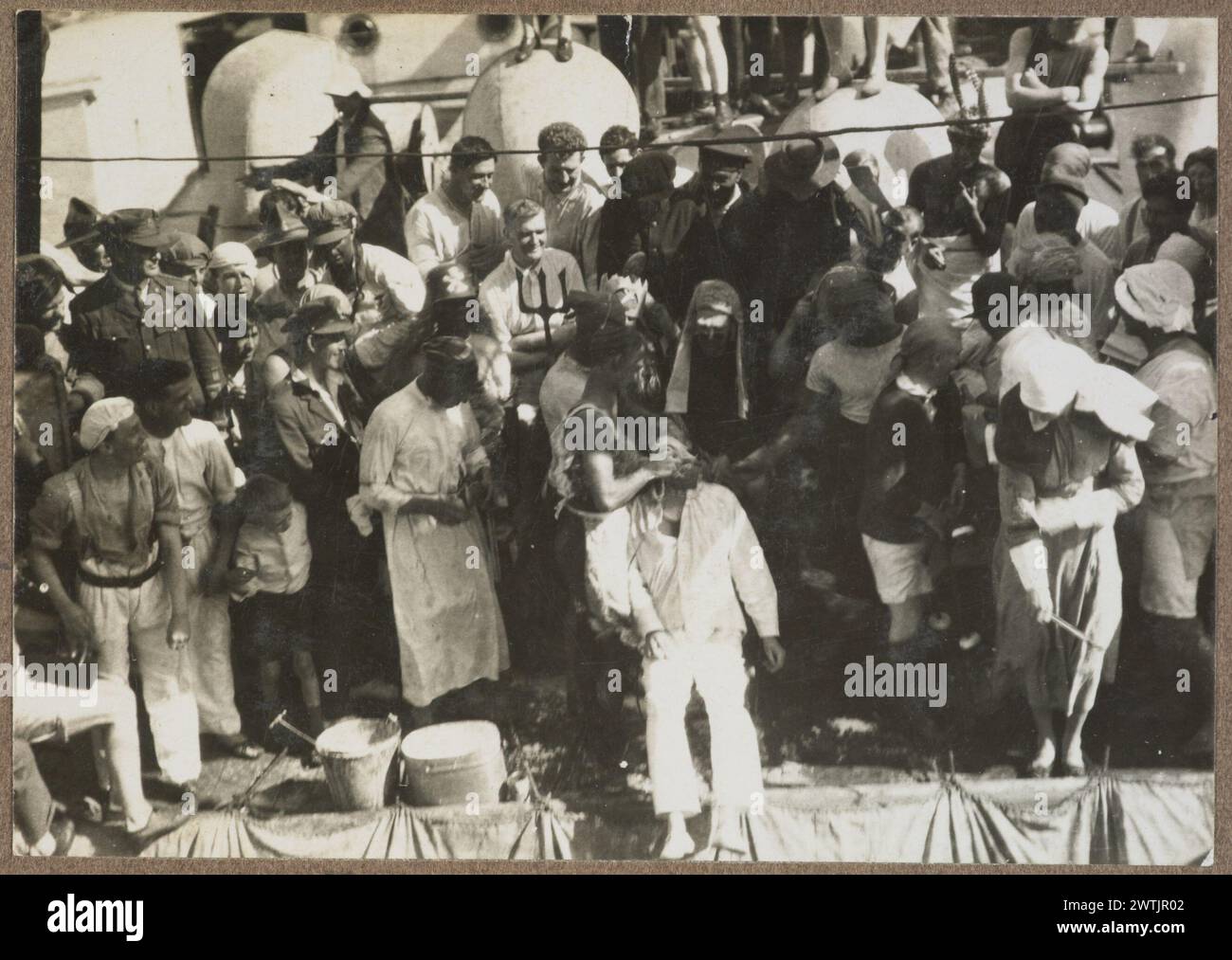 Neptune Ceremony. From: World War I photograph album black-and-white ...