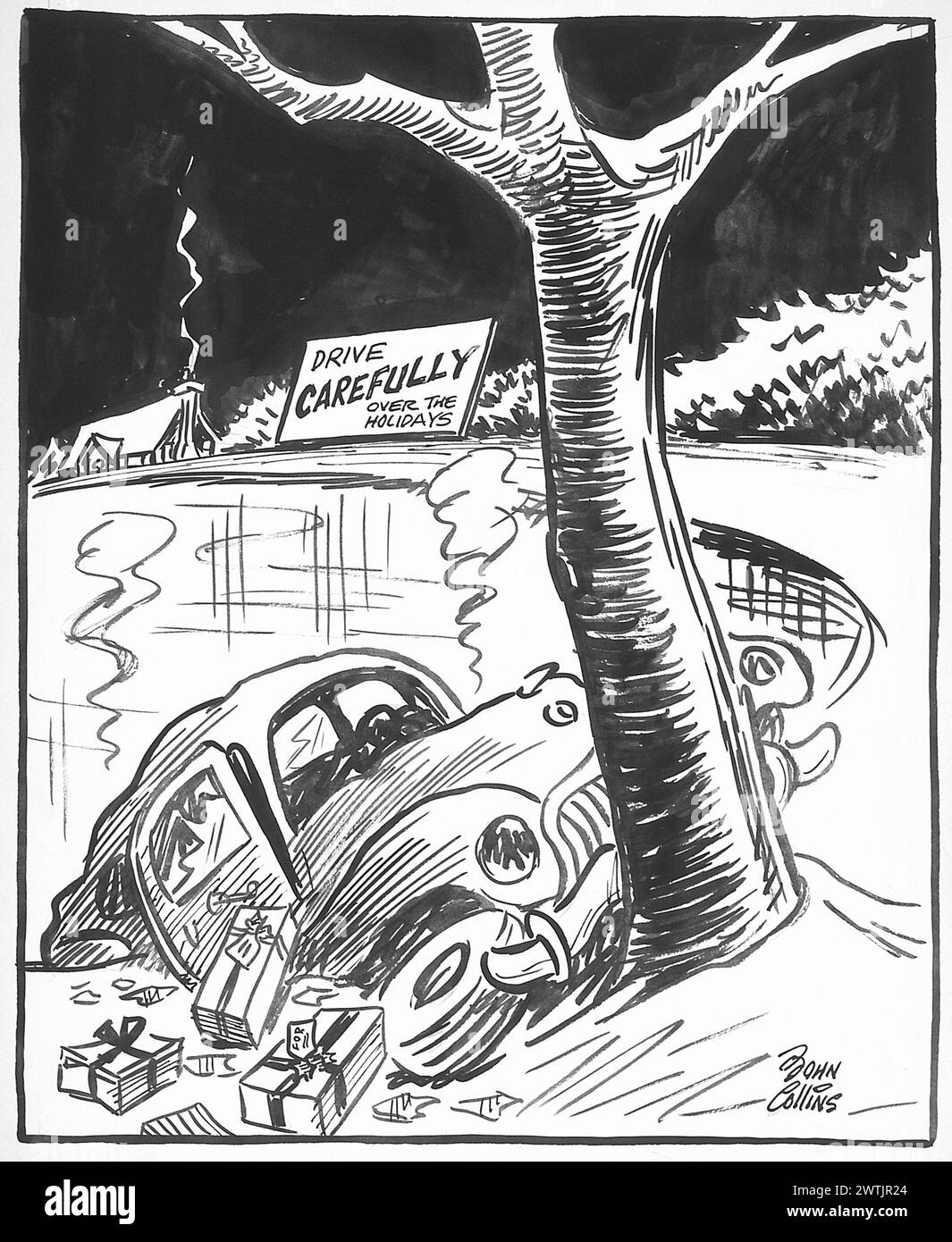 Cartoon - Don't Leave Them Under the Wrong Tree. John Collins (1917 ...