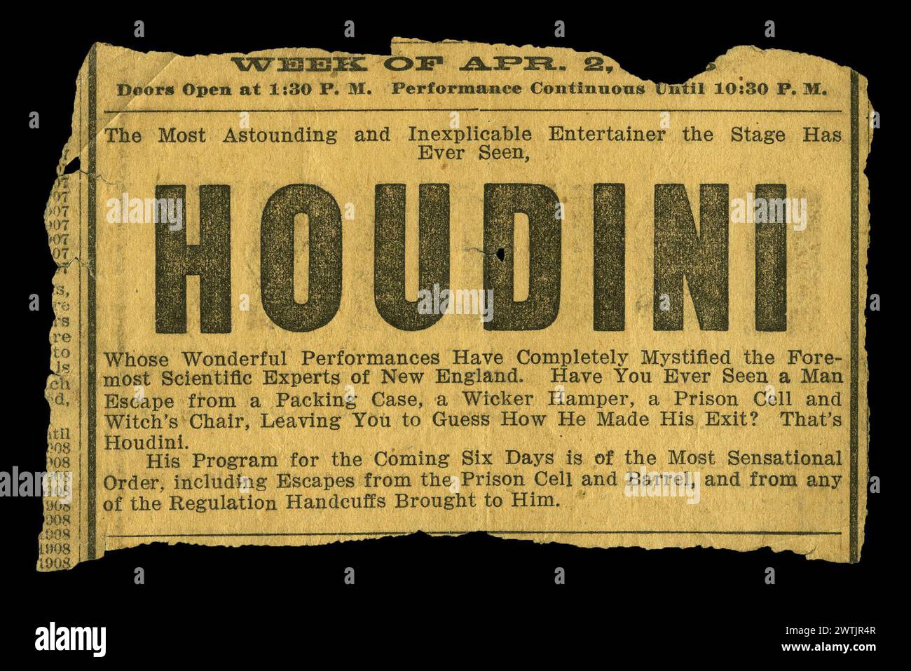 Newspaper clipping - The Most Astounding and Inexplicable Entertainer ...