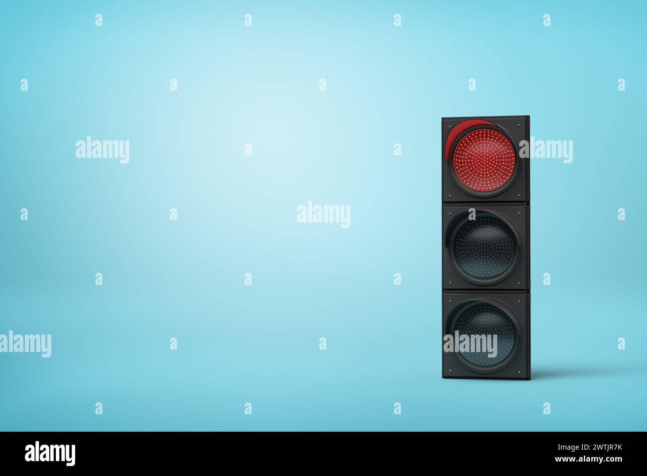 Red traffic light on a traffic signal post Stock Photo - Alamy