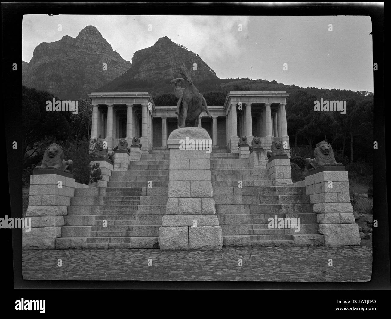 Cecil Rhodes memorial, Cape Town gelatin silver negatives, black-and ...