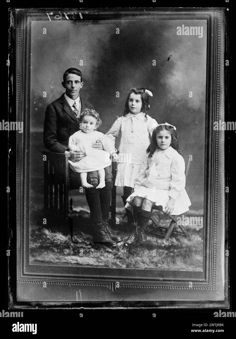 Chung studio portraits, portraits, black-and-white negatives, gelatin dry plate negatives Stock ...