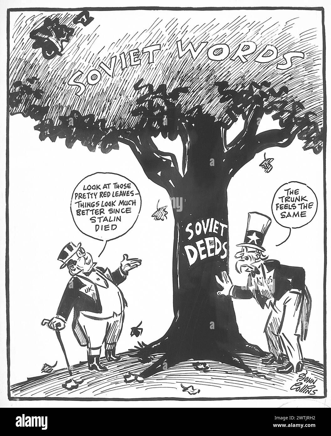 Cartoon - The Changing Leaves. John Collins (1917-2007 Stock Photo - Alamy