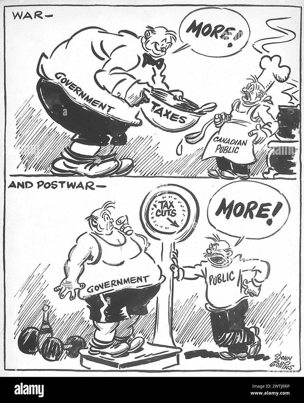 Cartoon - Oliver Twisted. John Collins (1917-2007 Stock Photo - Alamy