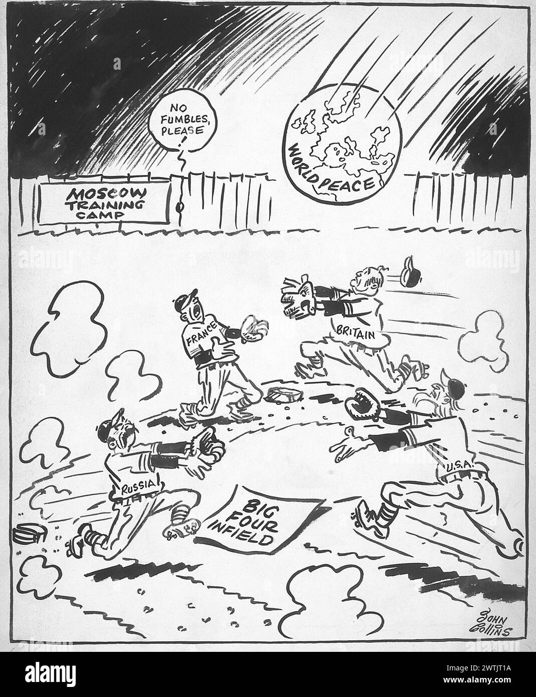 Cartoon - Spring Training. John Collins (1917-2007 Stock Photo - Alamy