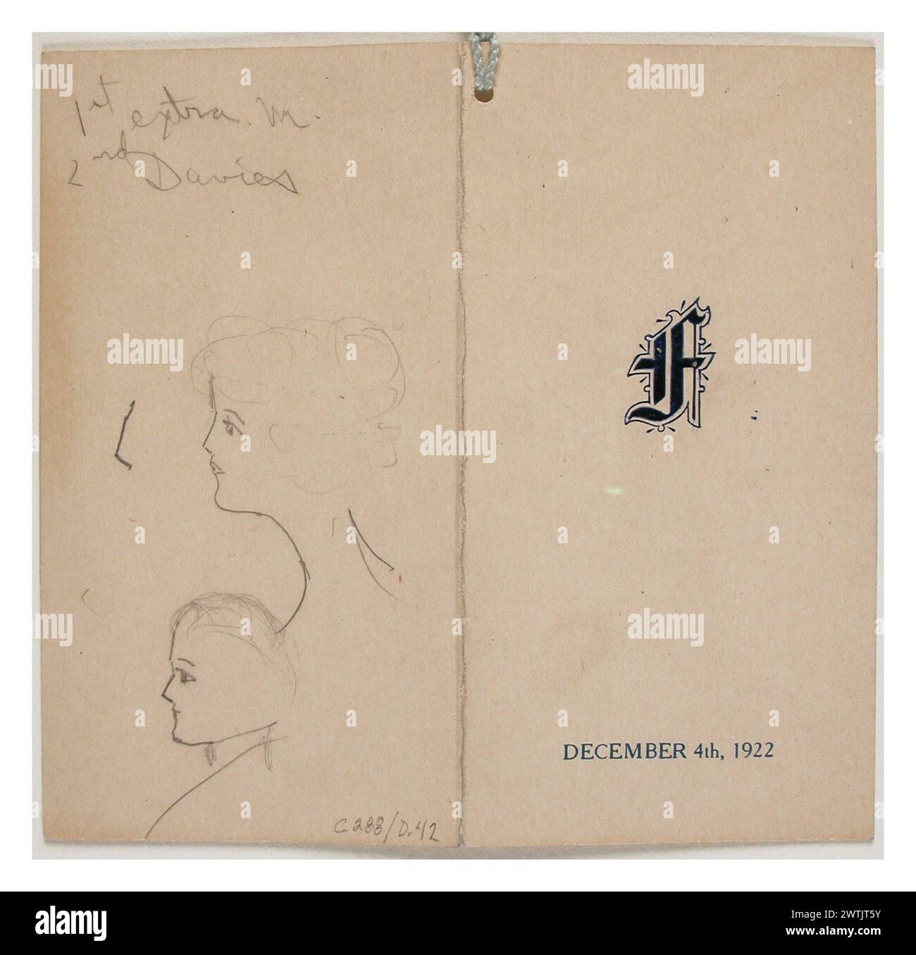 Dance Card F Stock Photo Alamy