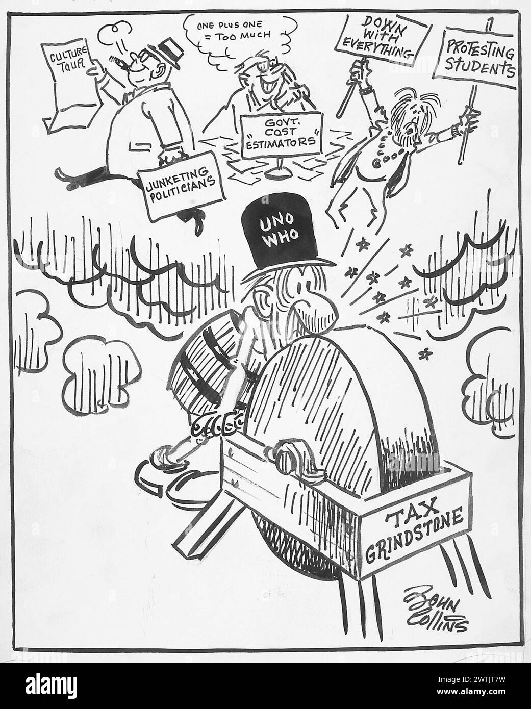 Cartoon - Everybody Is Doing His Thing. John Collins (1917-2007 Stock ...