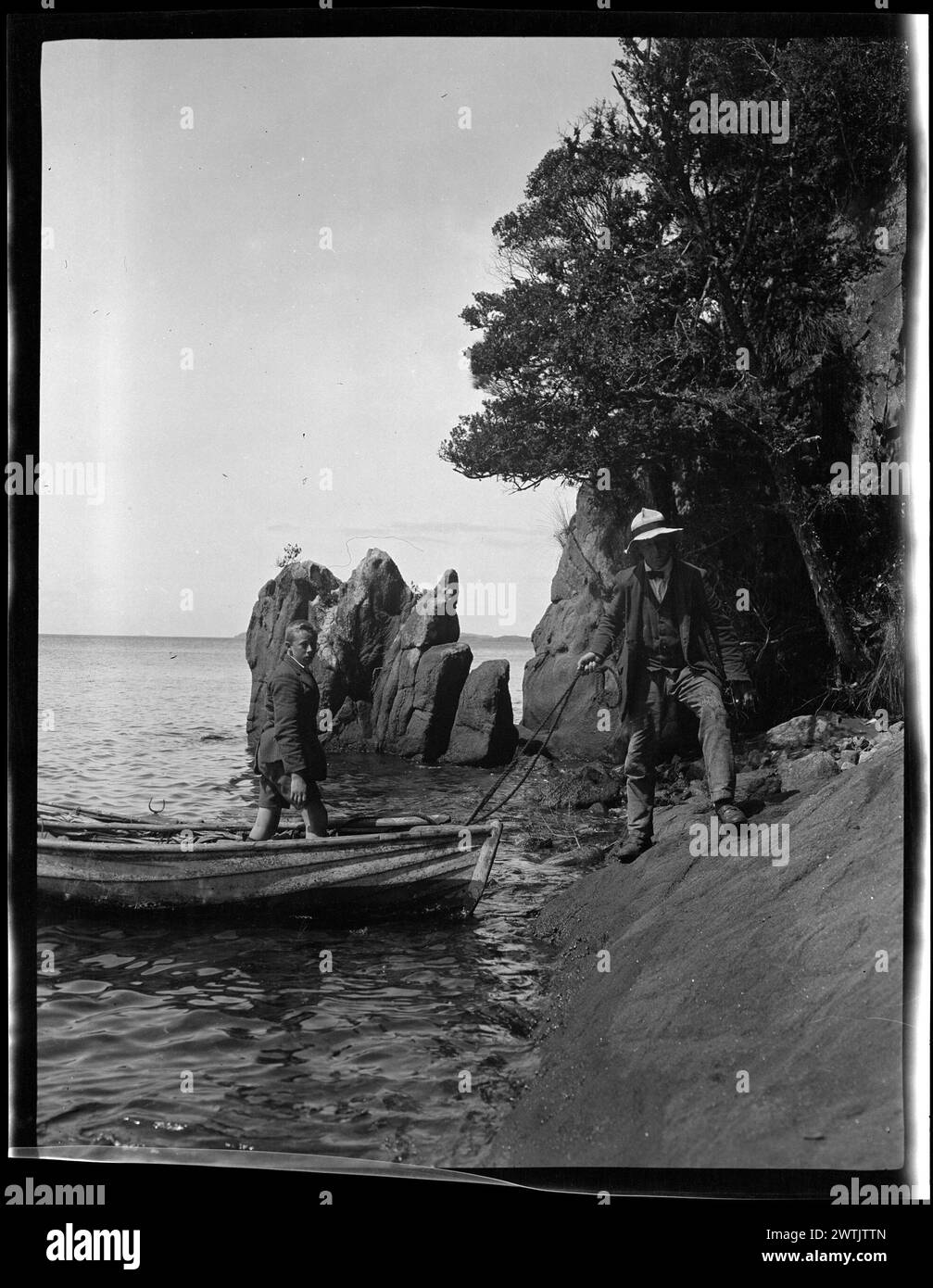 Arriving at the shore Nitrate negatives, black-and-white negatives ...